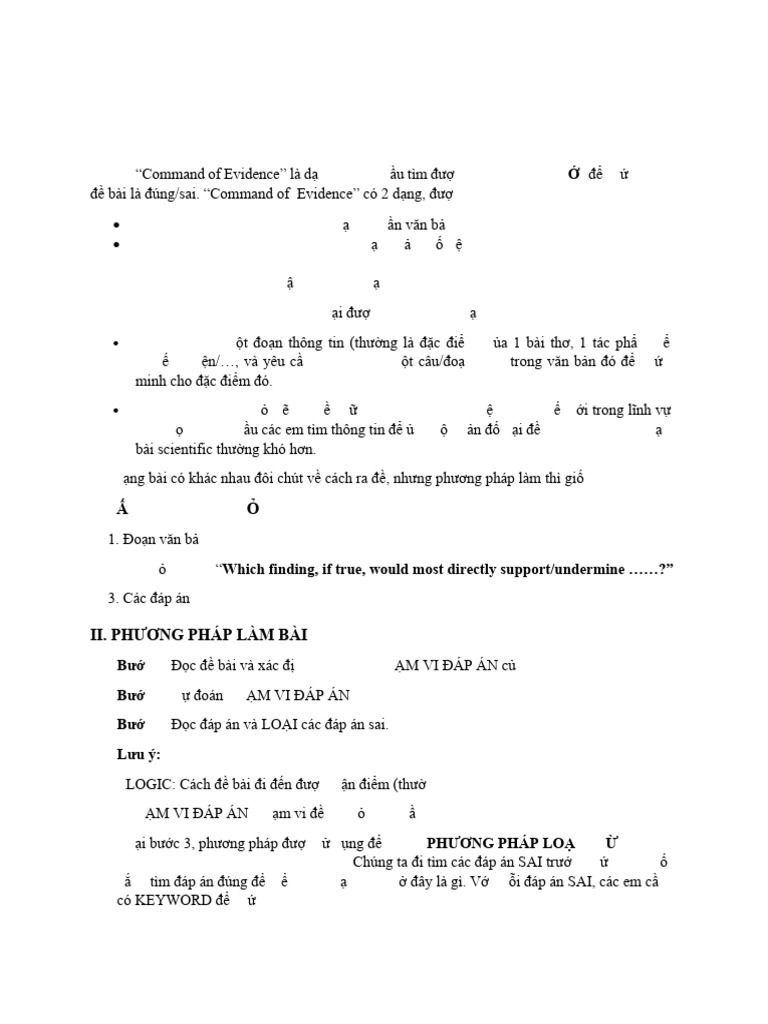 (LÝ THUYẾT) TEXTUAL COMMAN OF EVIDENCE | PDF
