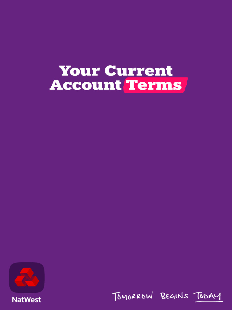 NatWest Current Account Terms Overview | PDF | Payments | Overdraft