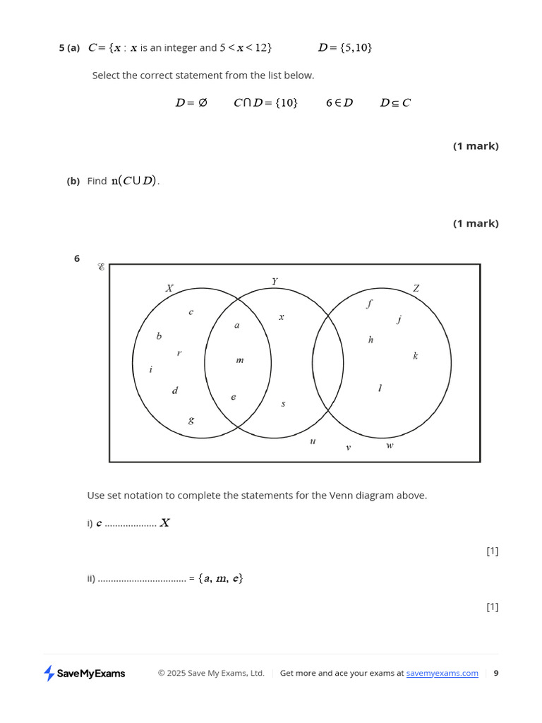 Set Notation and Venn Diagrams qGRb7wrvdTCJ7vTc | PDF