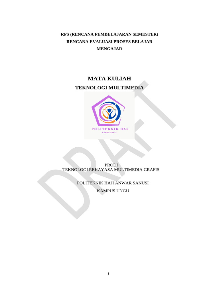 RPS Teknologi Multimedia Politeknik | PDF