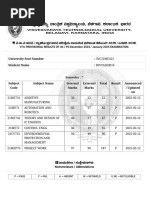 VTU Result Sem 1 | PDF