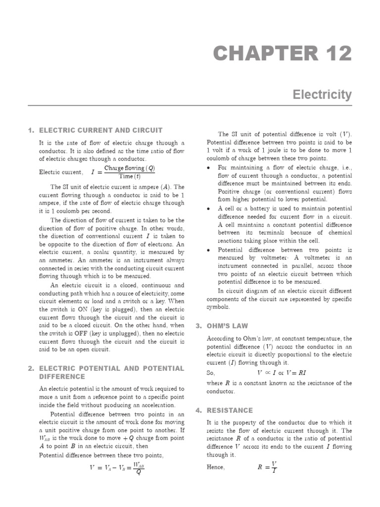 electricity question paper | PDF | Electric Current | Voltage