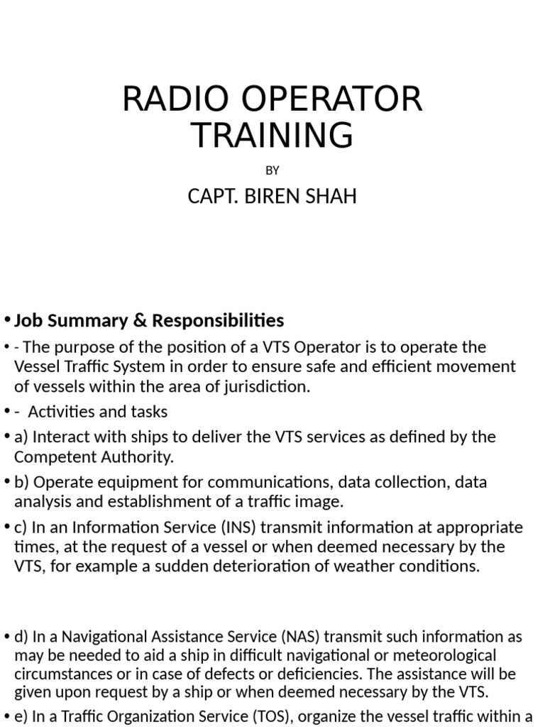 VTS Familiarisation Training | PDF | Navigation