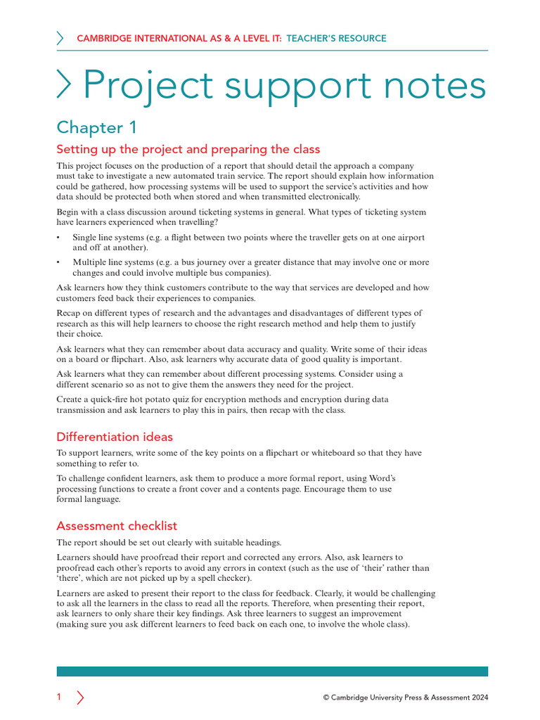 Asal It 3e TR Project Support Notes | PDF | Simulation | Proofreading