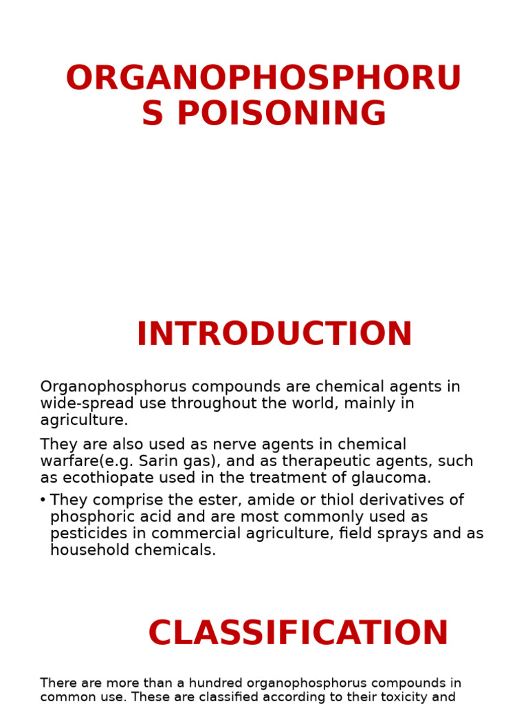 Organophosphorus Poisoning | PDF | Acetylcholine