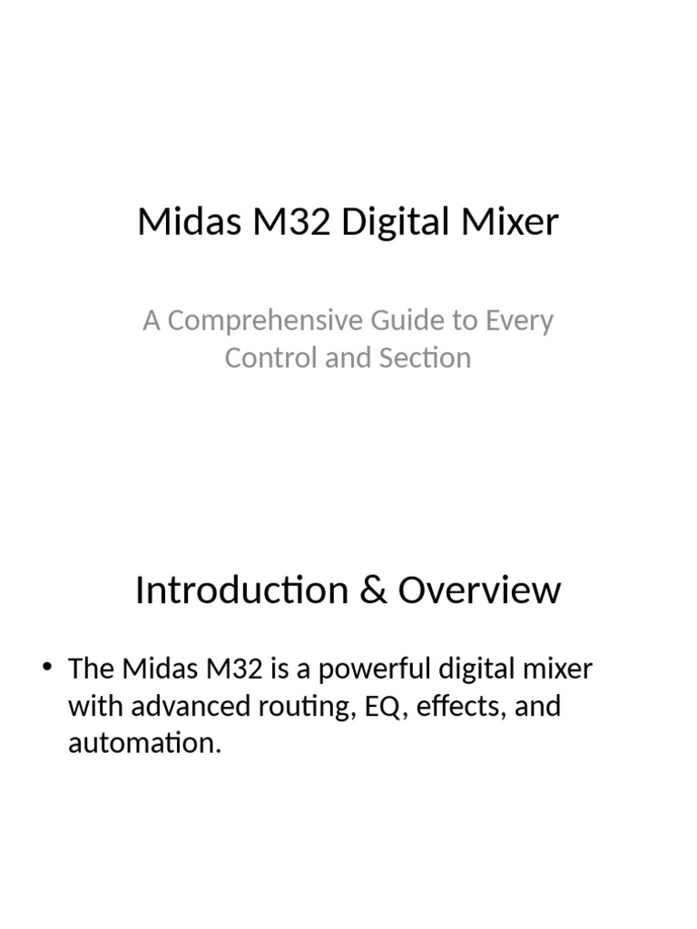 Midas M32 Presentation | PDF