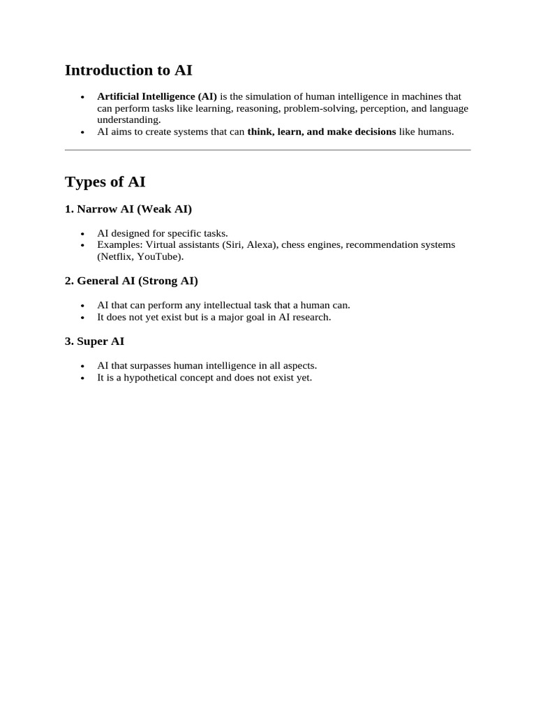 Introduction To AI | PDF