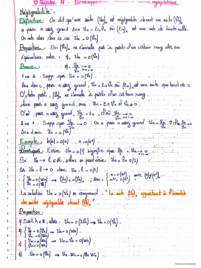 Développement Limité Et Développelent Asymptotique | PDF