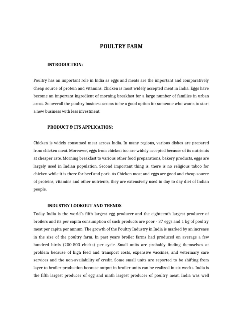 Poultry Farm | PDF | Poultry Farming | Poultry