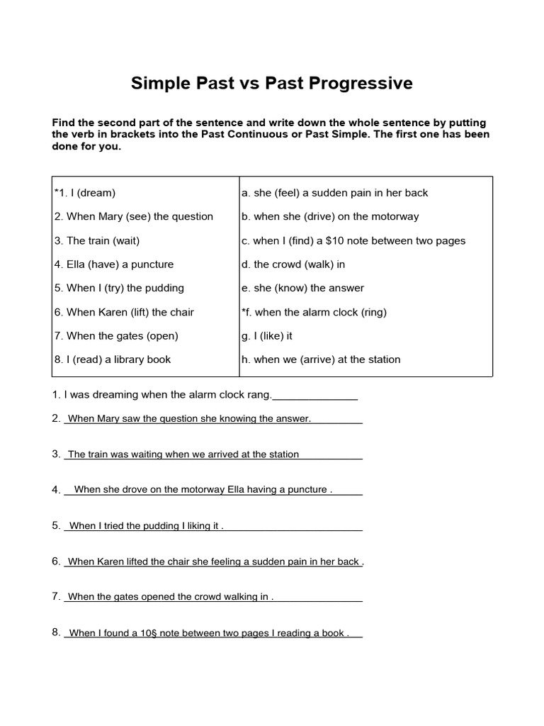 5-Simple Past vs Past Continuous | PDF