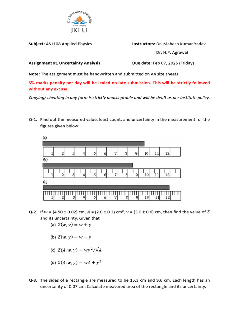 Assignment#1 | PDF | Normal Distribution | Measurement