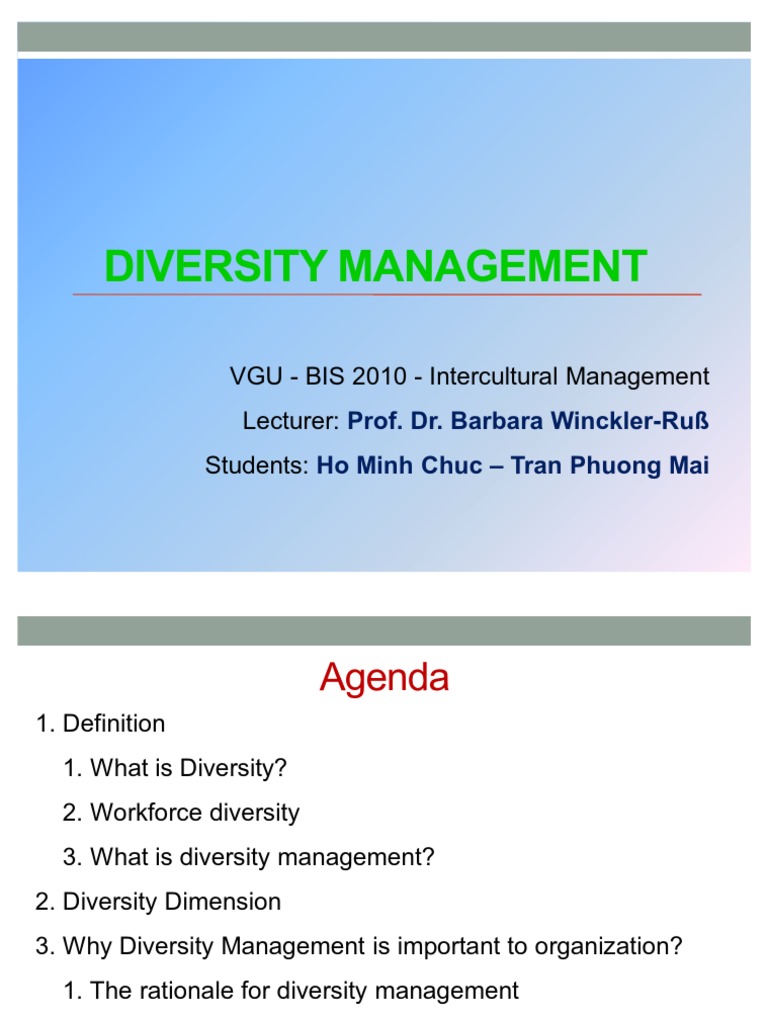Team Diversity Management | PDF | Diversity (Business) | Multiculturalism