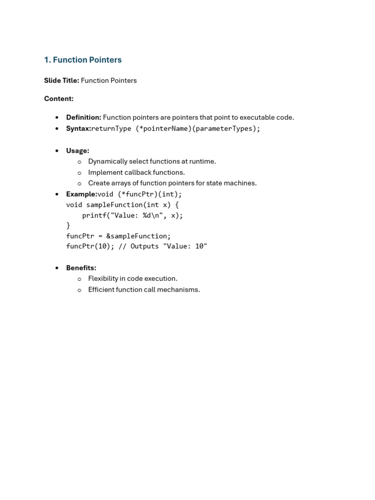 Pointers | PDF | Pointer (Computer Programming) | Thread (Computing) Pointers | PDF | Pointer (Computer Programming) | Thread (Computing)
