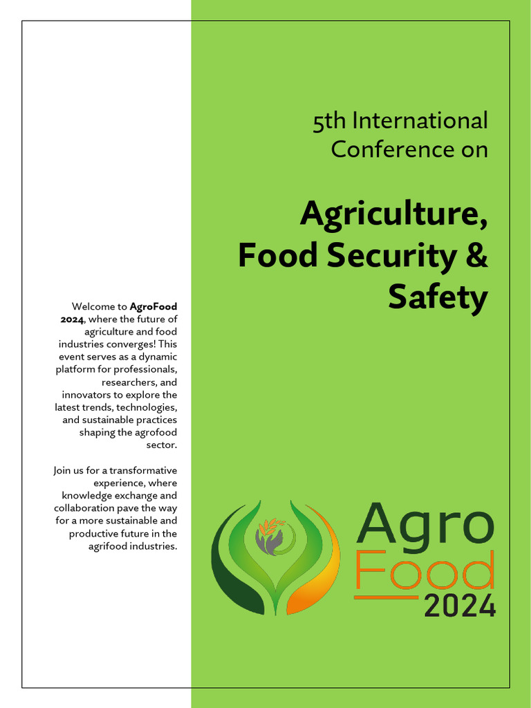AgroFood 2024: Global Food Security Conference | PDF | Agriculture ...