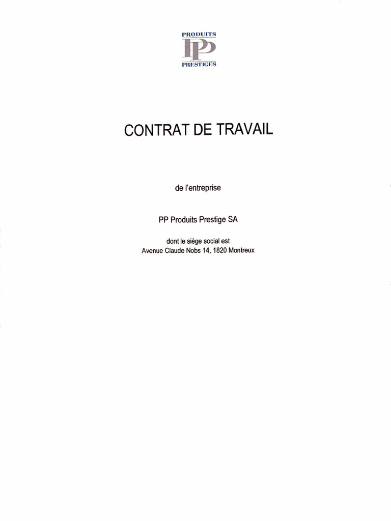 Contrat travail stage | PDF