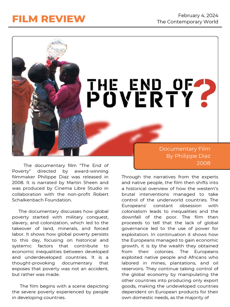 FALCUTILA_FILM REVIEW | PDF | Poverty | Poverty & Homelessness