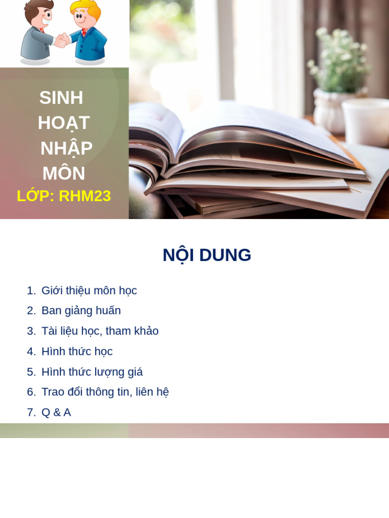 Sinh Hoat Nhap Mon Ddcs_rhm23 | PDF