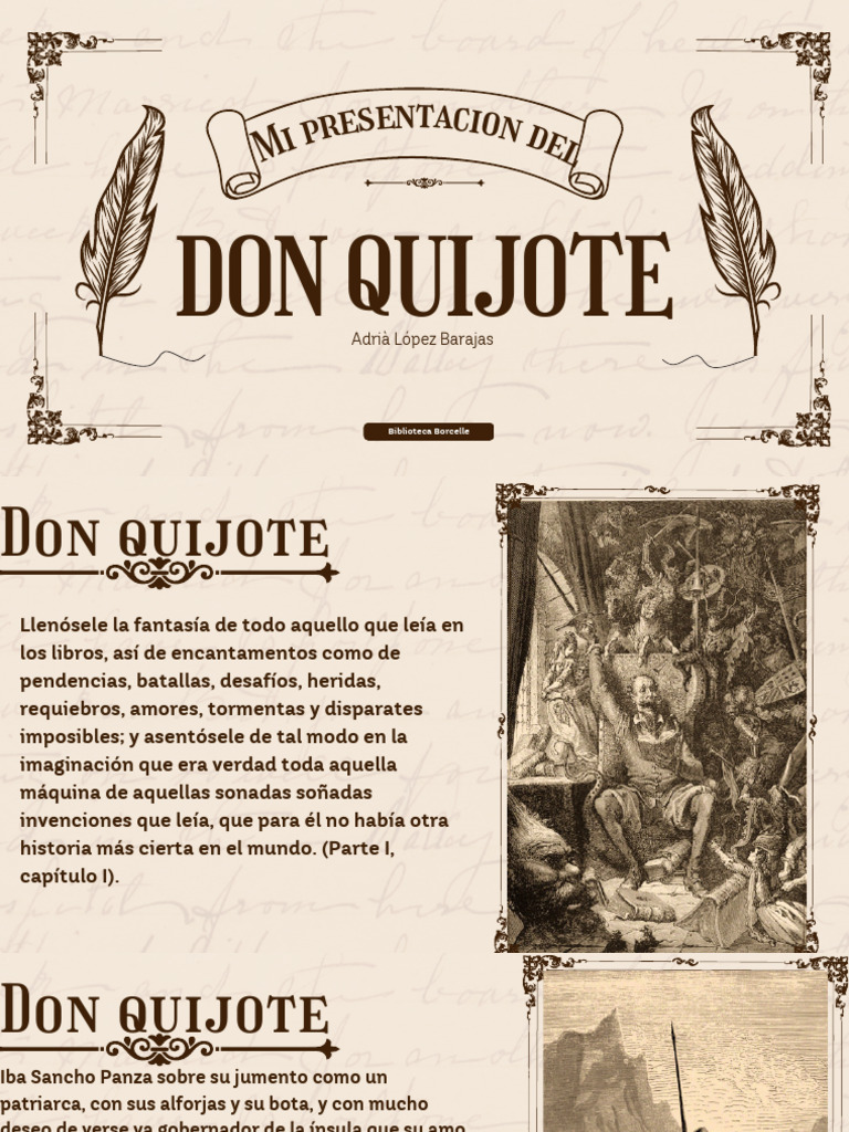 Análisis de Don Quijote en Biblioteca Borcelle | PDF | Don Quijote ...