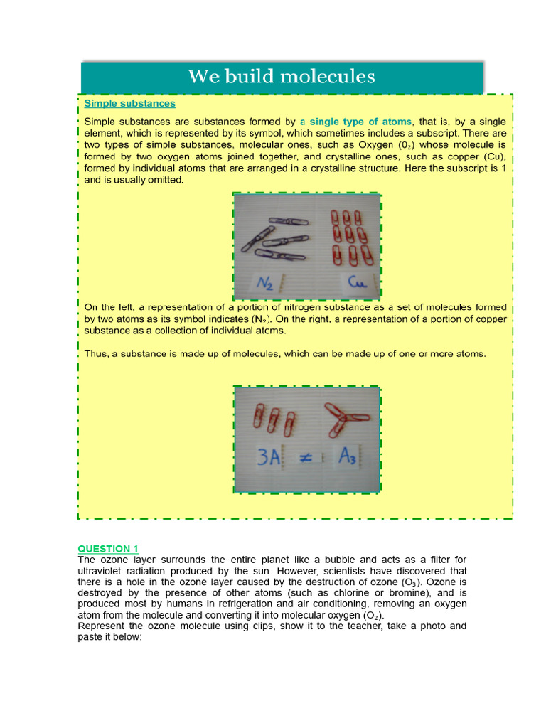 Copia de Activity 4. Molecules | PDF