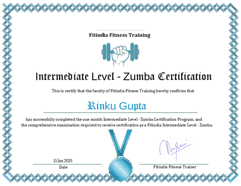 Zumba Certificate | PDF