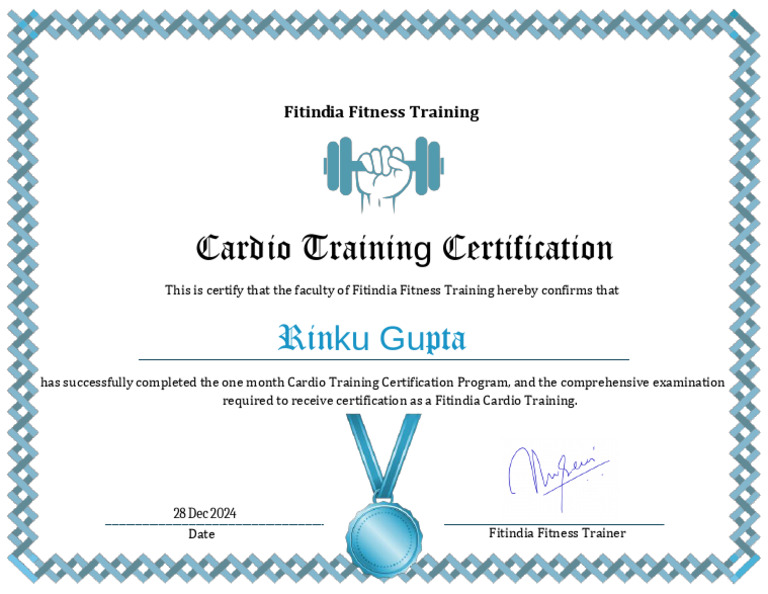 Cardio Training Certification | PDF