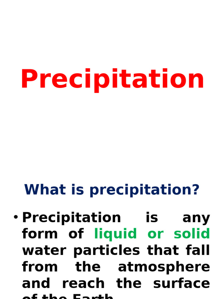 Types and Forms of Precipitation | PDF | Precipitation | Ice