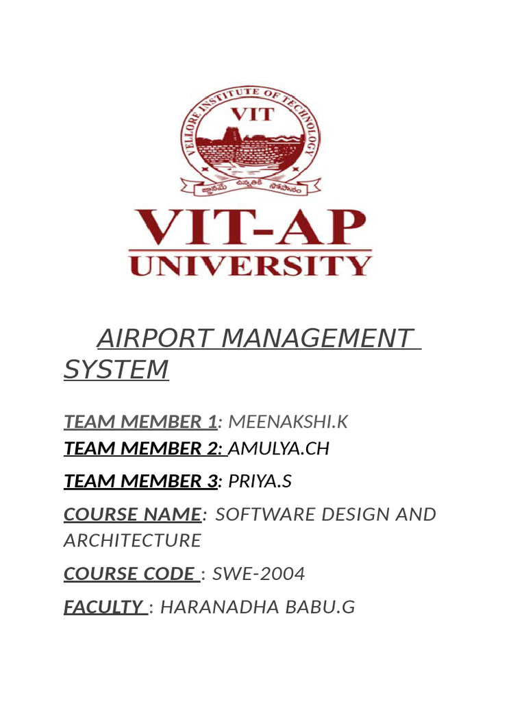 Airport Management System Overview | PDF