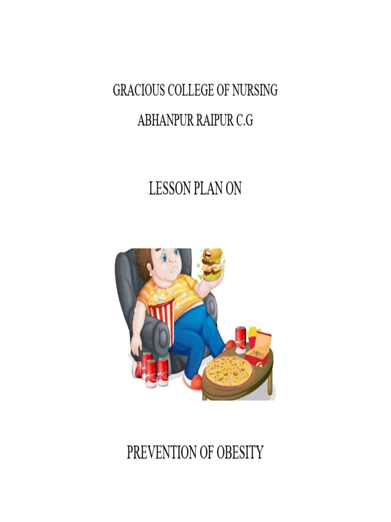 Lesson Plan On Prevention of Obesity | PDF | Teaching | Learning