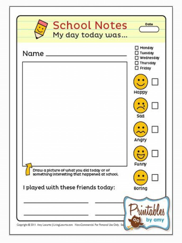 School Note My Day Was | PDF
