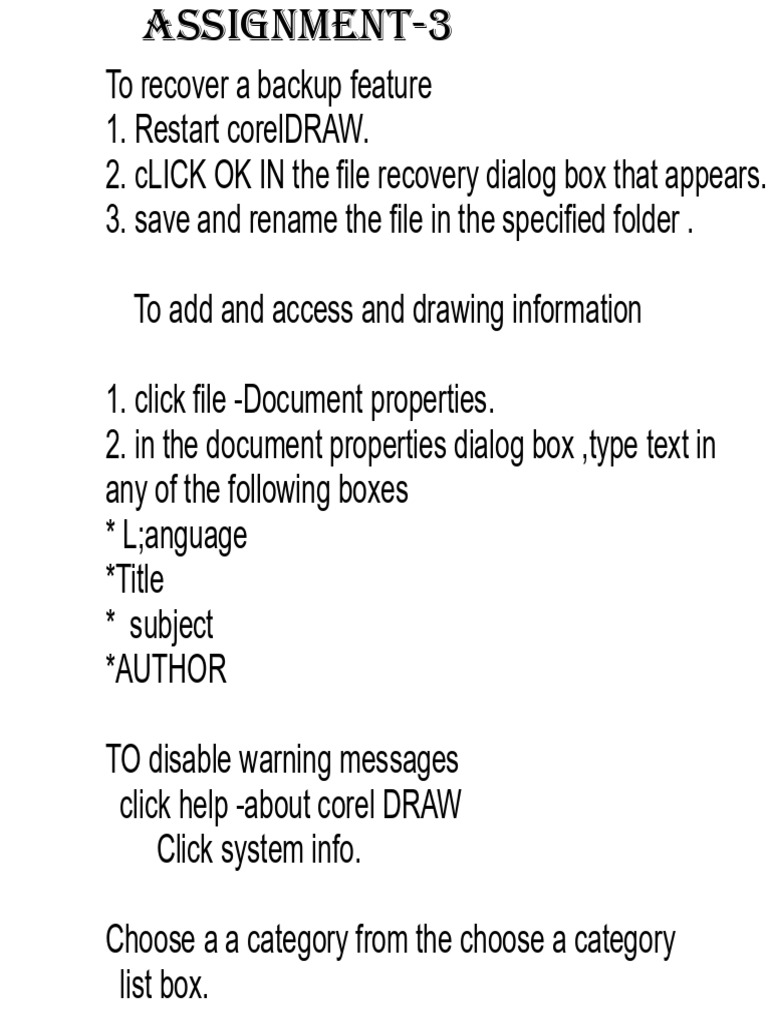 CorelDRAW Backup and Docker Management Guide | PDF