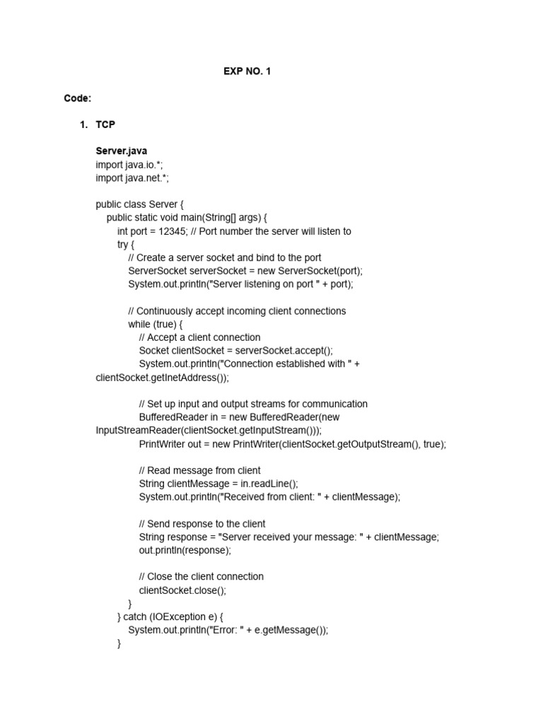 DC TCP Exp1 - 250206 - 091934 | PDF | Internet Protocols | Networking Standards