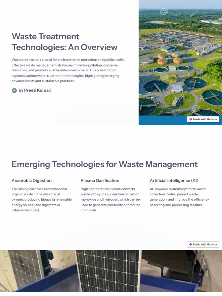 Overview of Waste Treatment Technologies | PDF