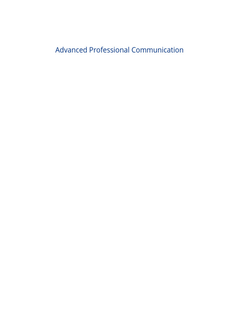 Advanced Workplace Communication Guide | PDF | Rhetoric | Communication