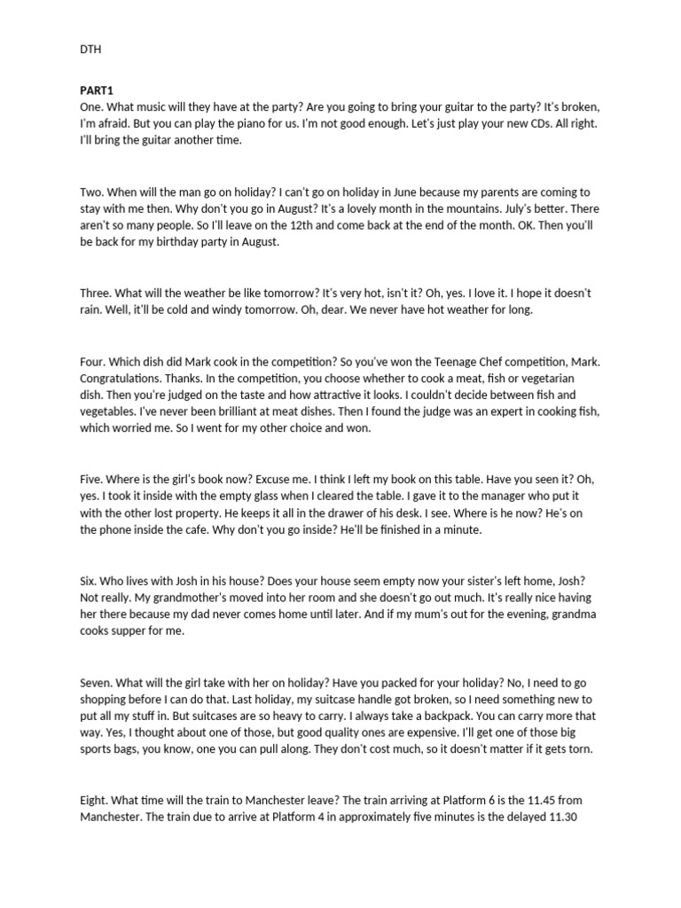 TANC_Listening | PDF