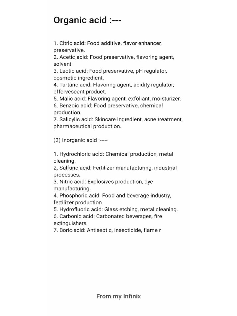 Types of Acid ?? | PDF