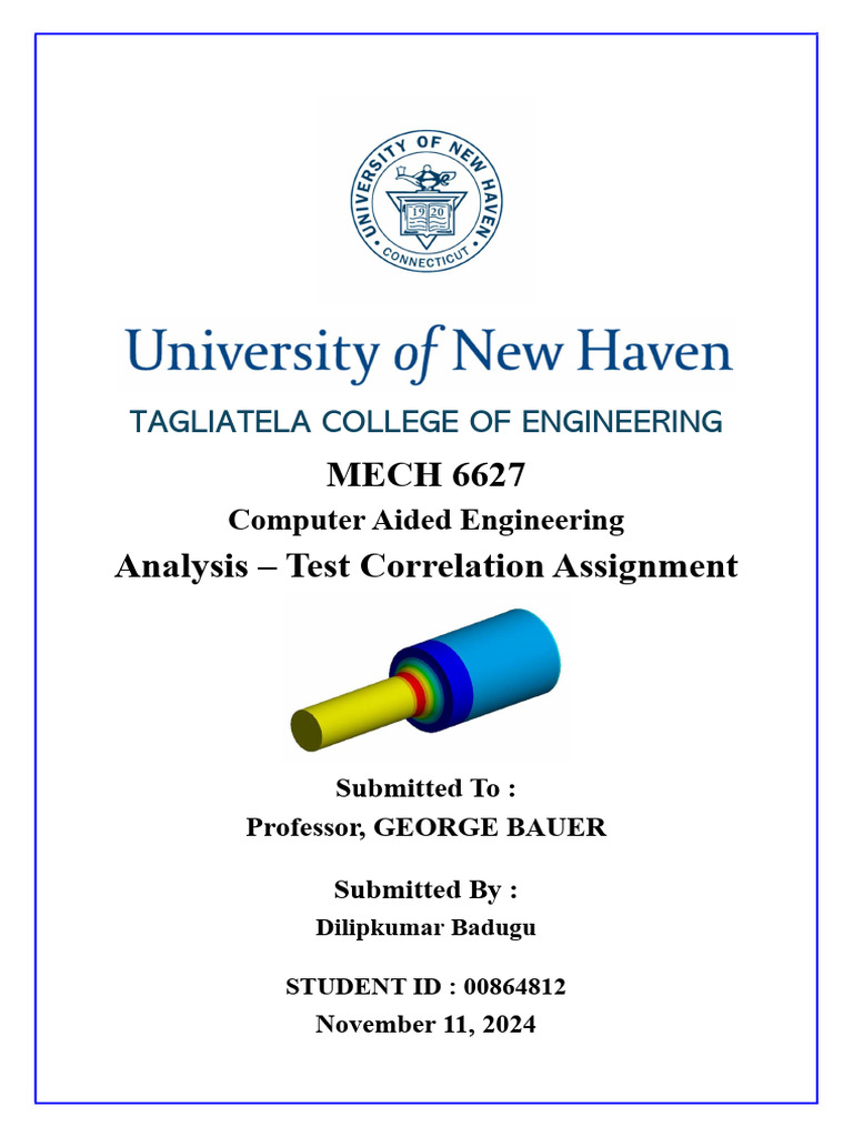 MECH 6627 Analysis Correlation Assignment Report | PDF | Stress (Mechanics) | Bending