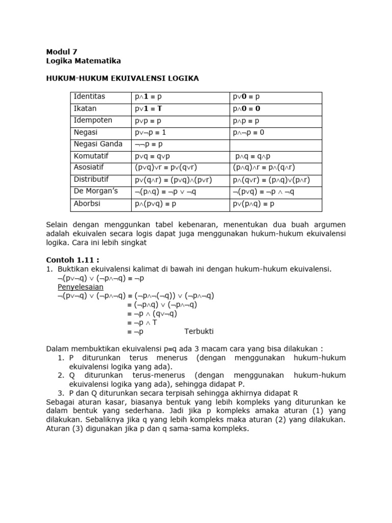 Modul Logmat Pertemuan 7 Dan 8 | PDF