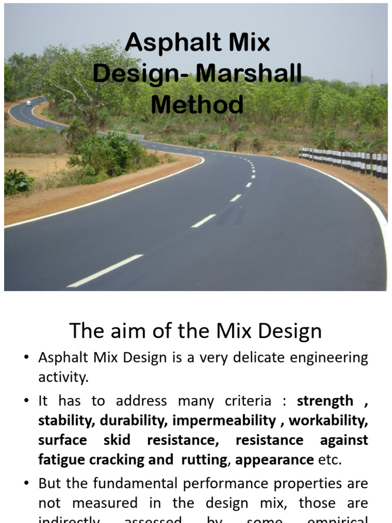 Section-7-Asphalt_Mix_Design_Marshall_Method-jk | PDF | Density | Road ...