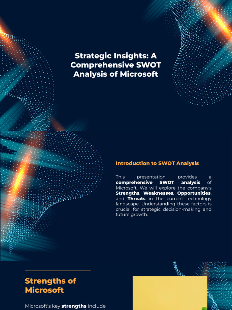 Slidesgo Strategic Insights A Comprehensive Swot Analysis of Microsoft 20250111175143FtQV | PDF ...