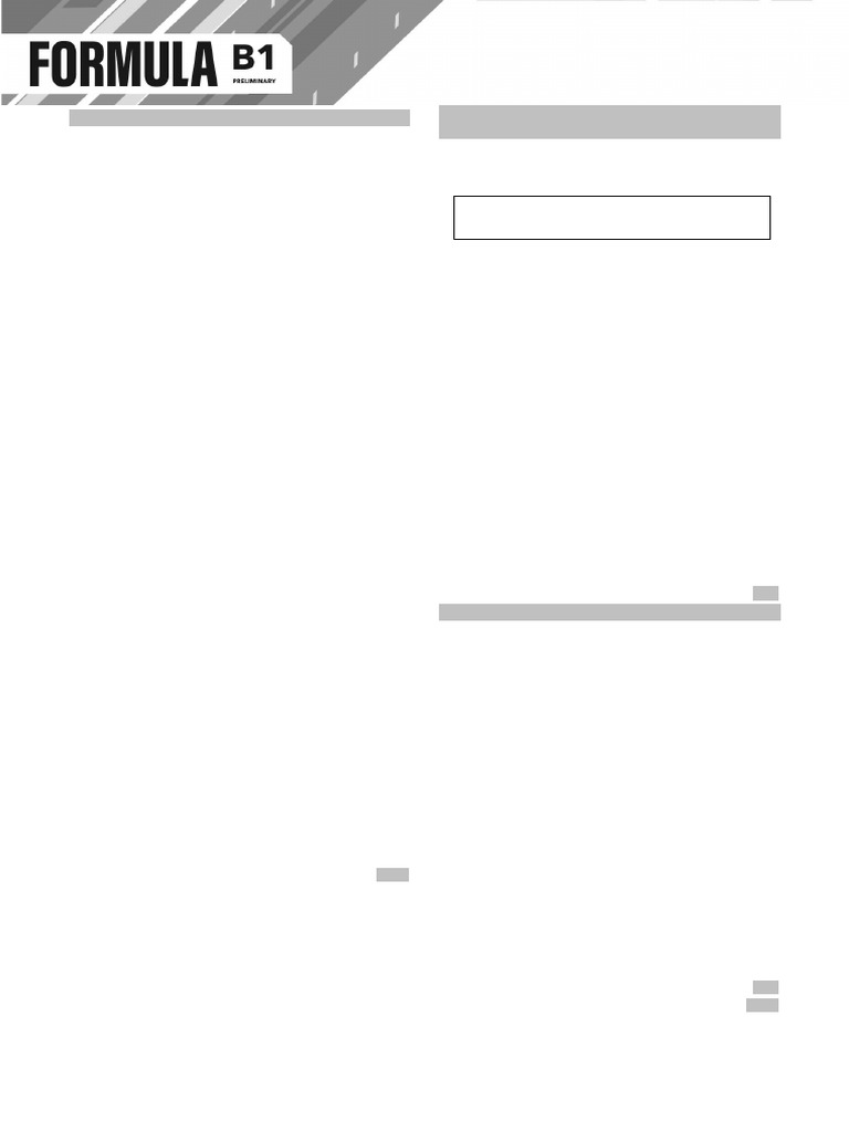 Formula B1 Unit 7 Test | PDF | Linguistics