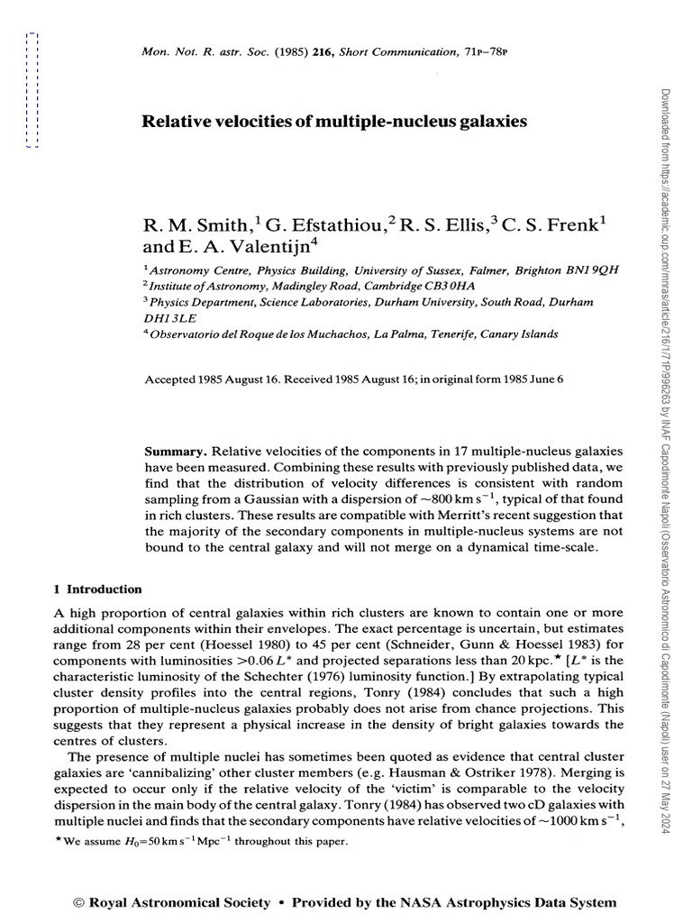 Smith Etal1985 Mnras216-071p | PDF