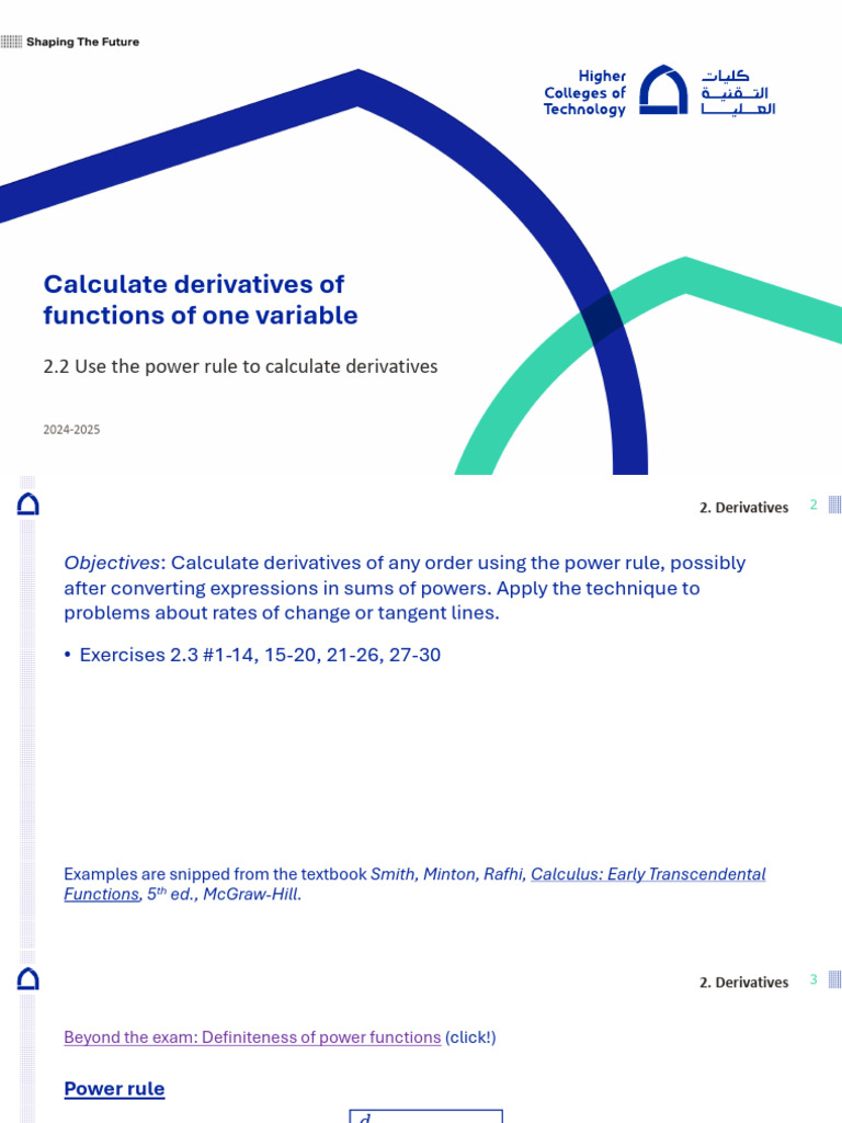 Power Rule for Derivatives Explained | PDF | Derivative | Applied ...