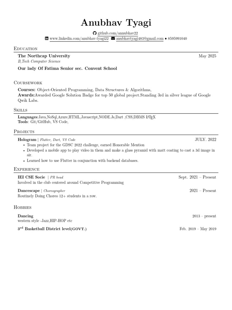 Matty S Resume | PDF