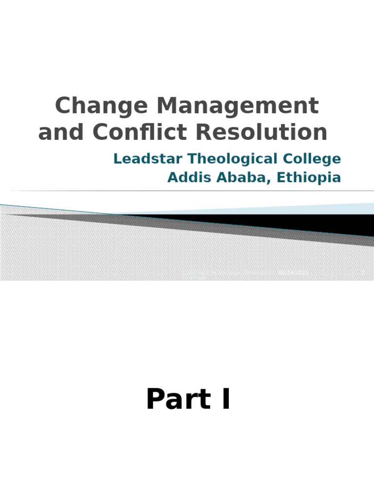 Change Management and Conflict Resolution | PDF | Change Management ...