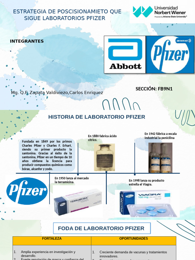 Marketing de Posicionamiento de Laboratorios Pfizer .. | PDF | Pfizer | Medicina