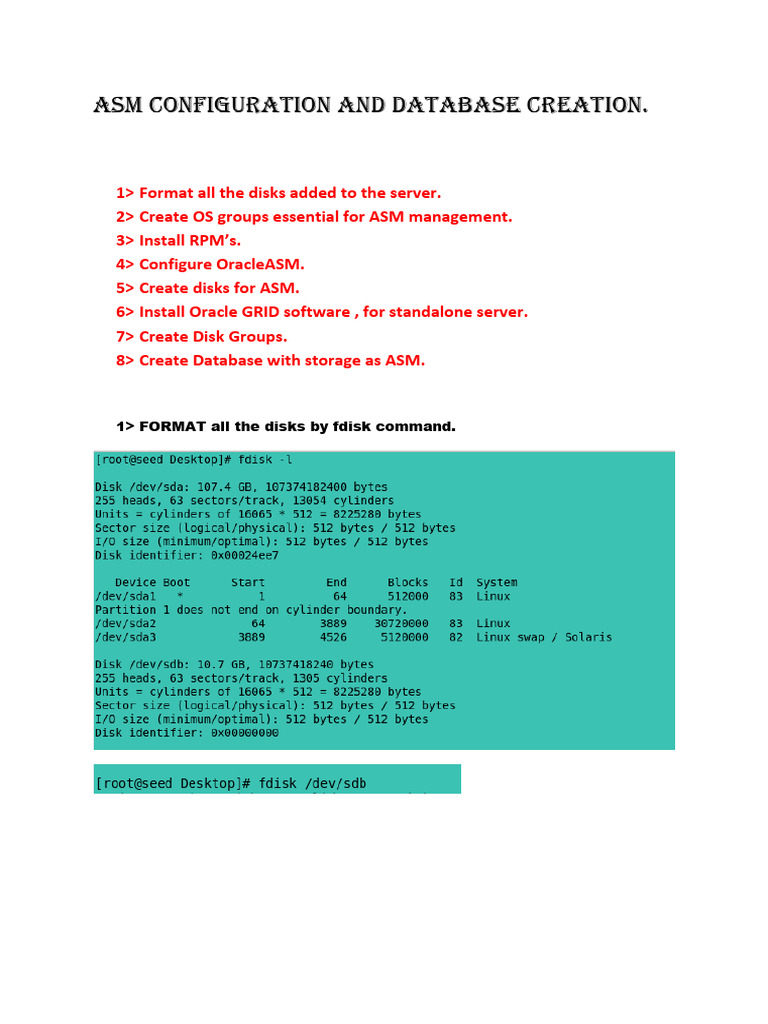 ASM Configuration DB | PDF
