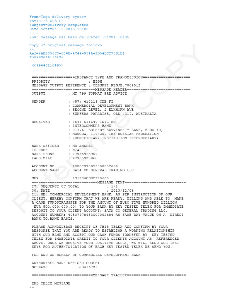 Cdb-Fi Intc-Ru Mt799pa 04dec2013 | PDF