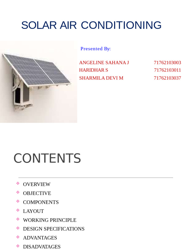 GEE PPT | PDF | Air Conditioning | Solar Energy
