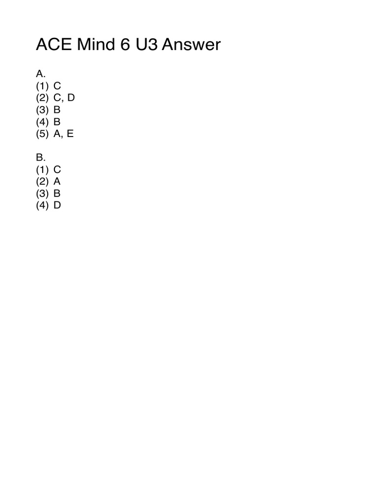 Ch3 Ace Mind 6 u3_ans | PDF