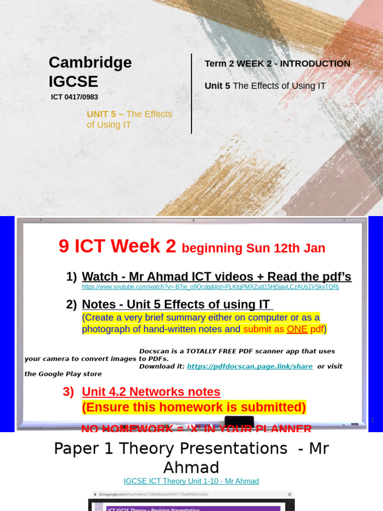 Term 2 Week 2 - 9 ICT - Unit 5 Effects of Using IT | PDF | Computer ...